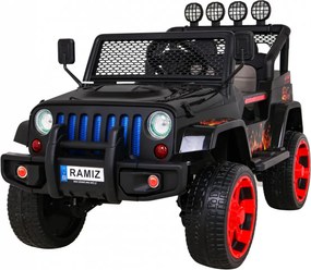 Ramiz Terénní autíčko Raptor Drifter plameny + ovladač + pohon 4x4 + úložný prostor + pozvolný rozjezd + MP3 LED