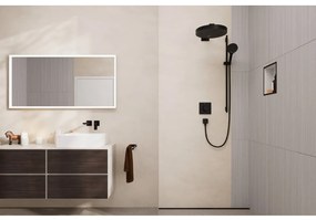 Hansgrohe Rainfinity, sprchová sada 130 3jet EcoSmart s tyčí S Puro 90 cm, černá matná, HAN-28744670