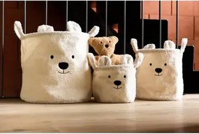 Childhome Koše na hračky Teddy Off White 3 ks