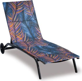 Bellatex Polstr na plážové lehátko potah na zip 55x195 cm Pírko tmavá modrá