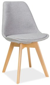 SIGNAL Jídelní židle - DIOR buk, bukové nohy, různé barvy na výběr Čalounění: šedá světlá (tap.34)
