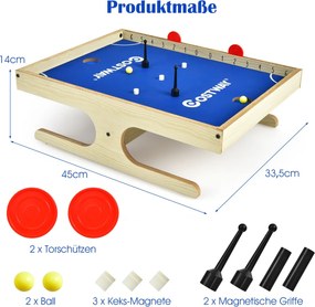 Costway Magnetický mini stolní fotbal se 2 míčky a 2 magnetickými držadly pro 2