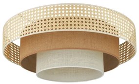 Brilagi - LED Stropní svítidlo CEDAR LUNETA LED/26W/230V ratan/hnědá/krémová