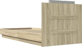Rám postele s čelem dub sonoma 90 x 200 cm kompozitní dřevo 3209942