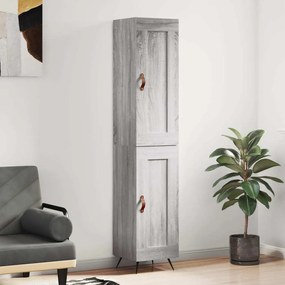 vidaXL Skříň highboard 34,5 x 34 x 180 cm kompozitní dřevo [3200428] Barva: šedá sonoma