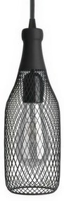 creative cables Závěsná lampa s textilním kabelem, stínidlovým rámem magnum a kovovými detaily Barva: Bílá