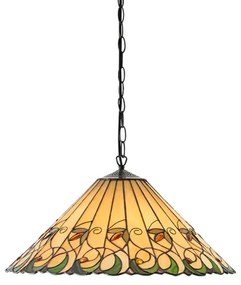 Endon 64194 - Lustr na řetězu Tiffany JAMELIA 3xE27/60W/230V pr. 50 cm