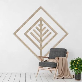 Geometrická dřevěná dekorace na zeď - Moderní design | SENTOP HDF0397-B