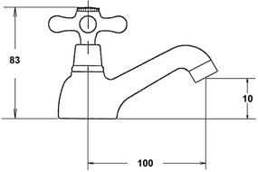 Stojánkový umyvadlový ventil v leskle stříbrné barvě Antea – Sapho
