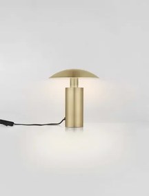 LED mosazně-zlatá stolní lampa Karpos