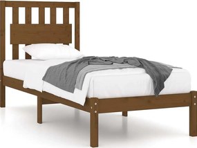 vidaXL Rám postele masivní borovice 75 x 190 cm Small Single [3103896] Barva: Černá