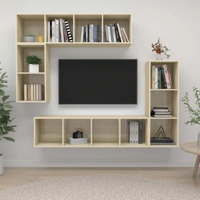 4dílný set TV skříněk dub sonoma kompozitní dřevo 3079820