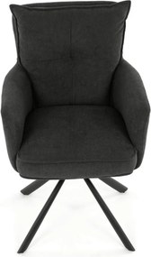 Jídelní židle HC-X1128 GREY2, manšestrová látka, šedá (60 x 67) cm