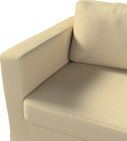 Potah na pohovku IKEA  Karlstad 3-místná, nerozkládací, dlouhý barva béžová látka lesklé, pletený vzor