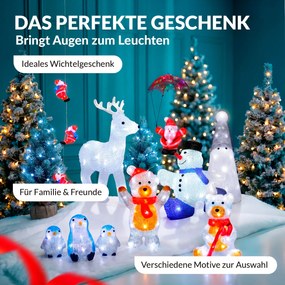 LED akryl figurka Vánoce Teddy stojící