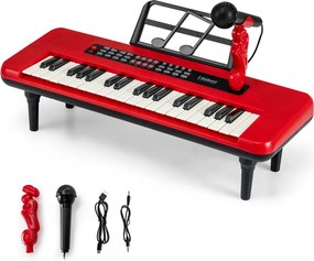 Costway 37 Klávesy Elektronické piano s mikrofonem a hudebním stojanem