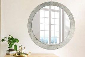 Kulaté zrcadlo s dekorem Šedý beton fi 80 cm
