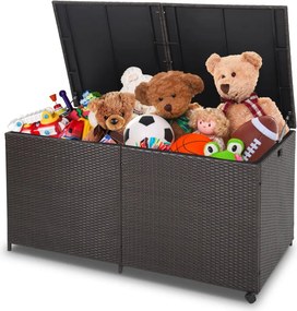 Costway Úložný box s objemem 662 l – 150 × 77 × 73 cm, hnědý