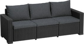 Třímístná zahradní pohovka KETER California 3-Seater Sofa - 199 x 68 x 72 cm - grafit