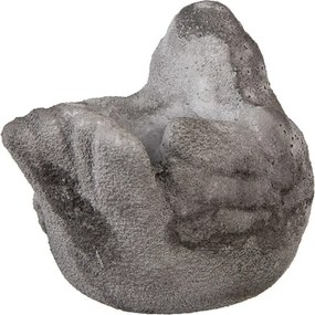 Dekorace cementový antik květináč ptáček - 18*12*13 cm