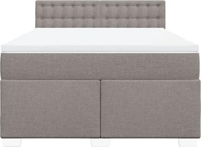Box spring postel s matrací taupe 140x200 cm textil 3285929