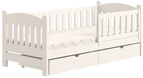 Dřevěná dětská postel Alvins DP 002 - Bílý, 90x200