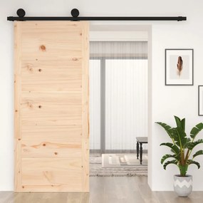Posuvné dveře 90 x 1,8 x 204,5 cm masivní borové dřevo - Default Title
