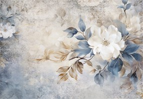 Postershop Fototapety vliesové: Pastel Blue Flowers - 254x184 cm