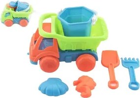TEDDIES Auto na písek s doplňky / Sada na pískoviště / plast / 16 cm /