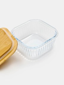 Sinsay - Skleněná dóza na potraviny s bambusovým víkem - clear