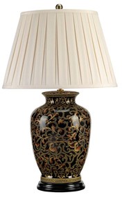 Stolní lampa Morris s porcelánovým podstavcem