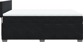 Box spring postel s matrací černá 140x200 cm samet 3288626