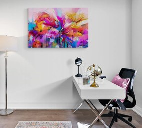 Obraz abstraktní barevné květy Varianta: 90x60