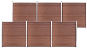 Zahradní plot WPC 1 045 x 186 cm hnědý 3053211