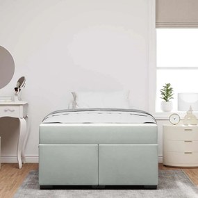 Rám postele s matrací Světle šedá 120 x 200 cm textil 3399284