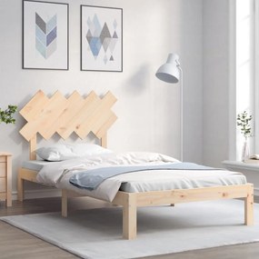 vidaXL Rám postele s čelem 100 x 200 cm masivní dřevo [3193716] Barva: Přírodní