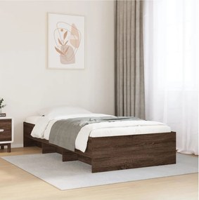 Rám postele bez matrace hnědý dub 75 x 190 cm kompozitní dřevo 3295715
