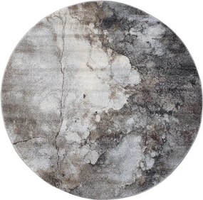Spoltex, Kusový koberec Universe 841-86 grey/beige kruh, 160x160 (průměr) kruh, šedá, obývací pokoj