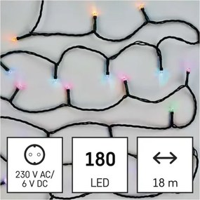 Vánoční osvětlení EMOS GoSmart (WiFi) D4ZR03 180LED řetěz 18m RGB 64 programů s časovačem