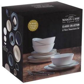 12dílný set krémově bílého kameninového nádobí Mason Cash Classic Collection