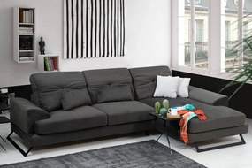 Designová rohová sedačka Heimana 308 cm antracitová - pravá