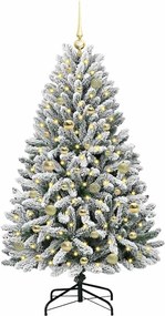 Umělý vánoční stromeček 150 cm 150 LED Teplá bílá PVC a ocel 3395743