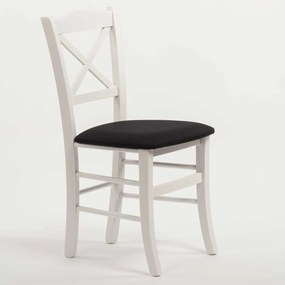 Stima Židle CLAYTON s čalouněným sedákem Odstín: Bílá, Látky: LUX černá 23