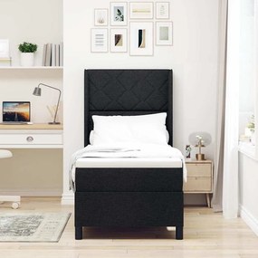 Postel s boxspringem s polštářem Černý 200 x 80 cm textil 3341674