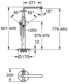 GROHE 23792001 - Vanová baterie LINEARE 271 mm lesklý chrom