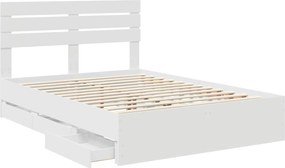 Rám postele se zásuvkou Bílá 160 x 200 cm Inženýrské dřevo 3411489