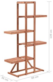 vidaXL 246432 Marketos Plant Stand Cedar Wood 86x36x139 cm