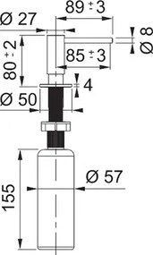 Franke - Dávkovač saponátu, 350 ml, černá