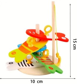 Montessori dřevěné hračky - ryby s udicí