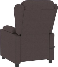 Masážní křeslo tmavě hnědé textil 339063